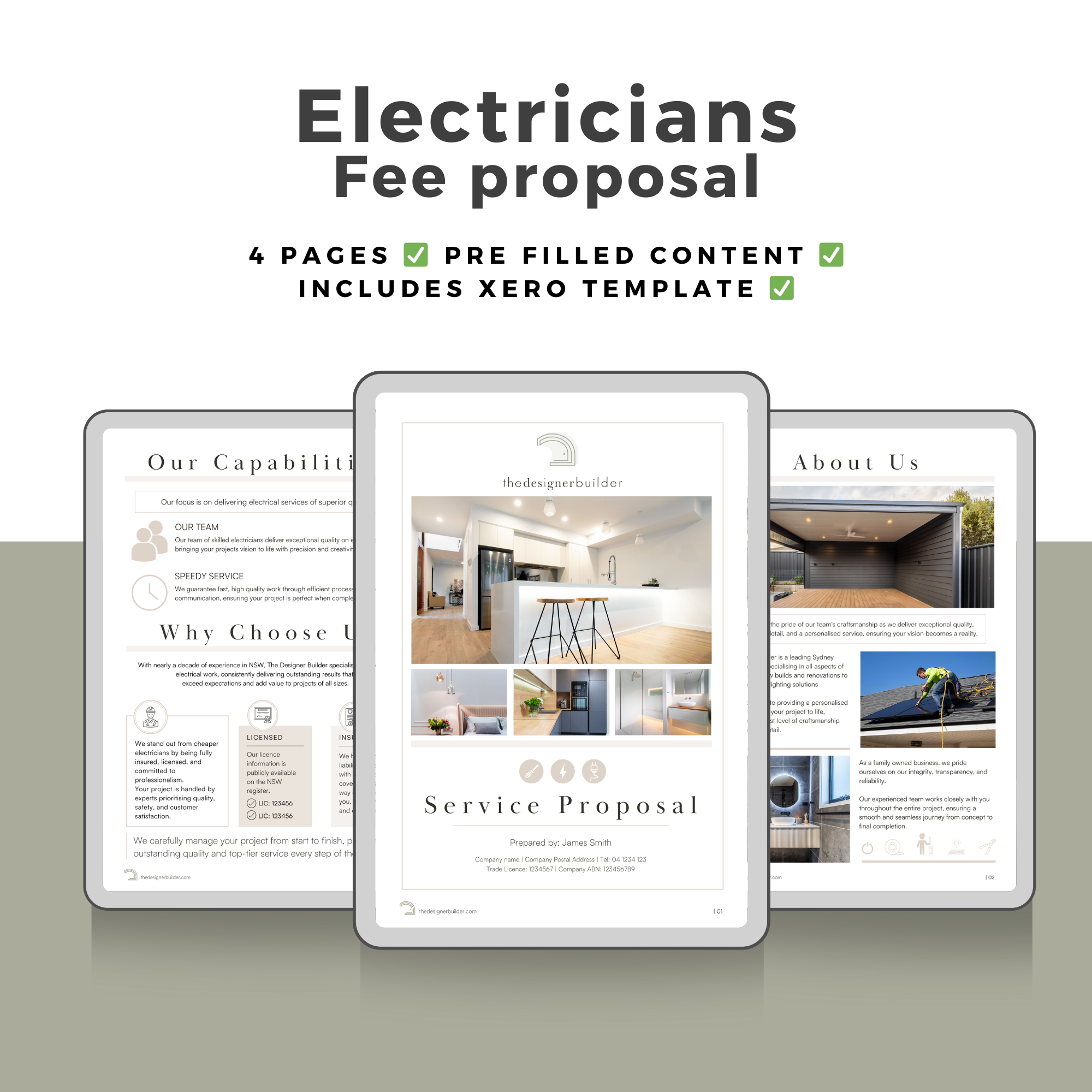 Fee Proposal Templates | The Designer Builder