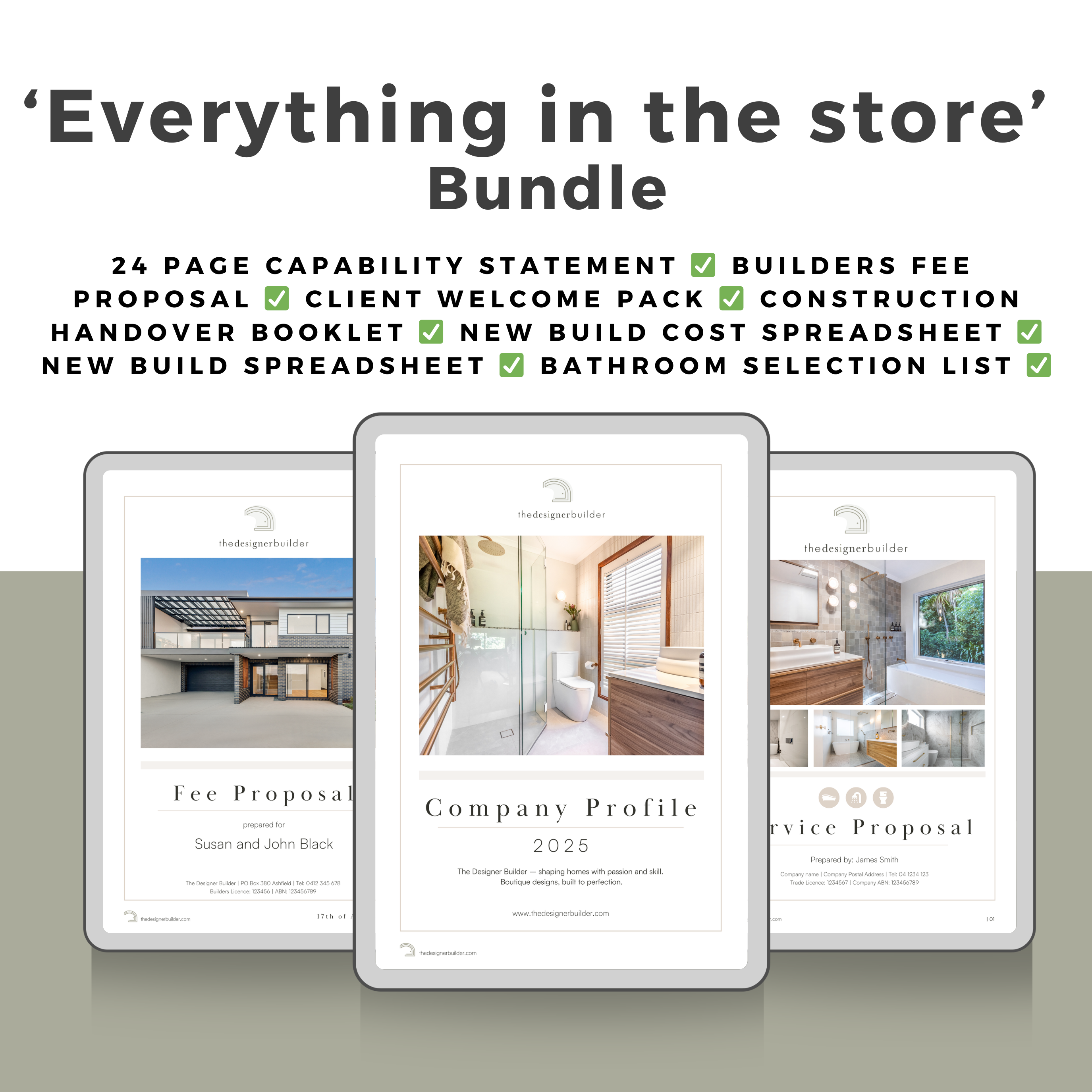 Builders Templates | The Designer Builder