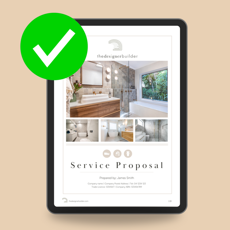 Builders Fee Proposal | The Designer Builder