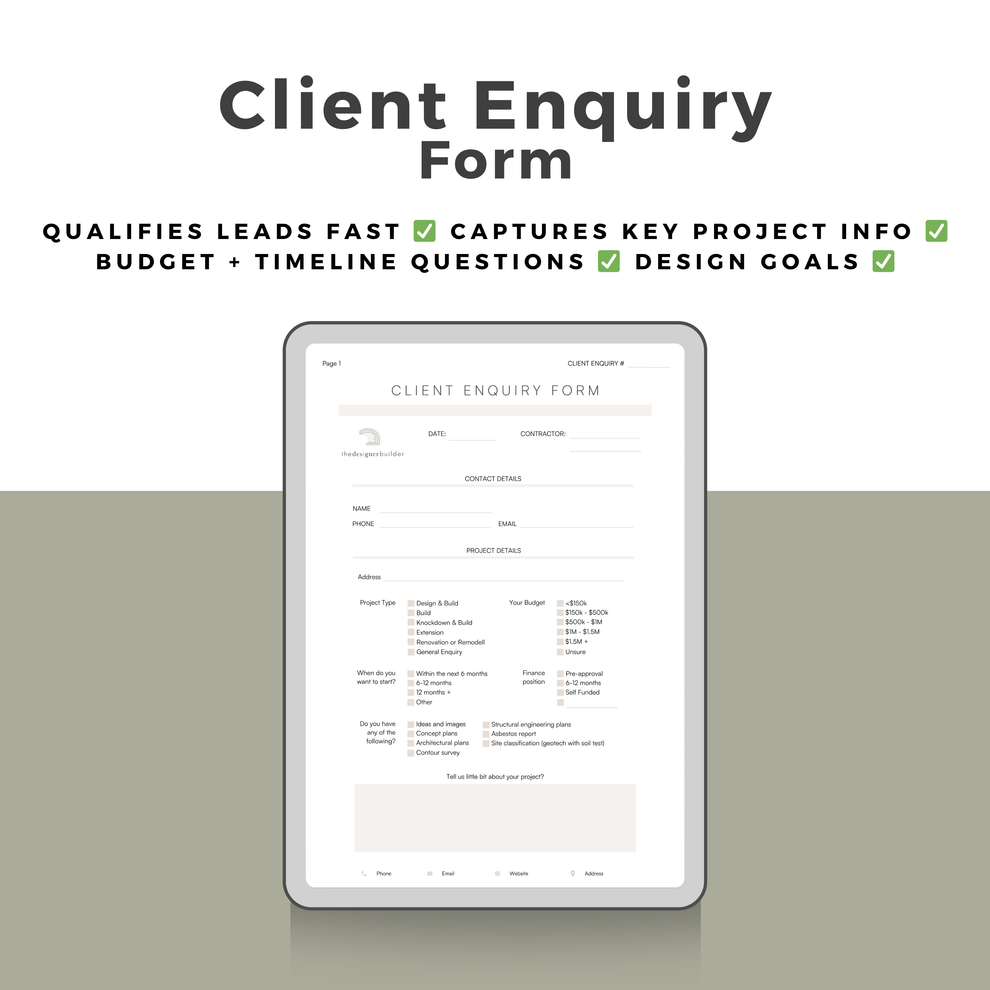 New Client Enquiry Form