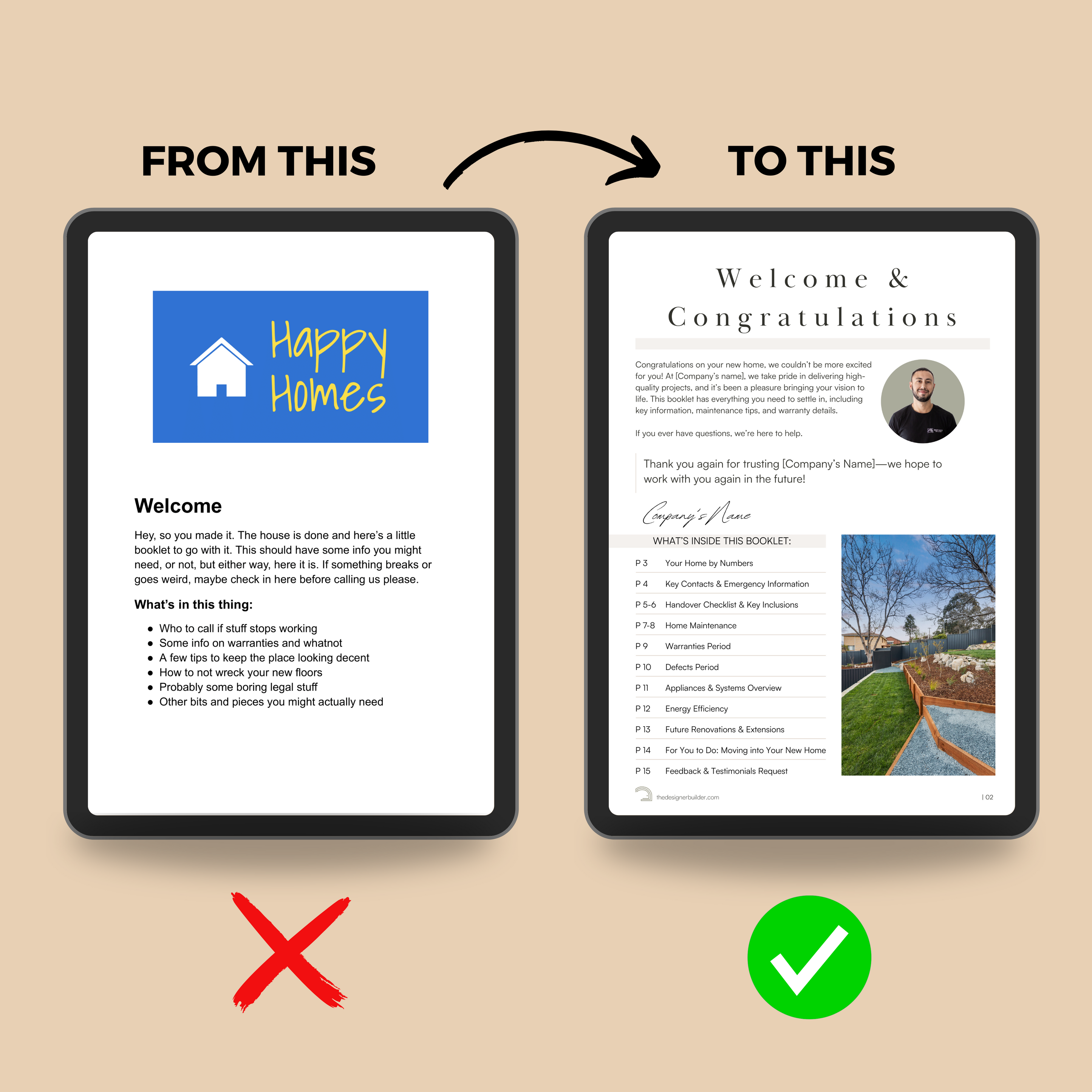 Construction Handover Booklet | The Designer Builder